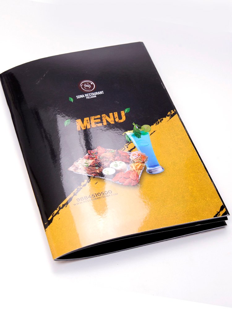 Stunning A4 Restaurant Menu Card Printing By IPrintzone » Iprintzone.com