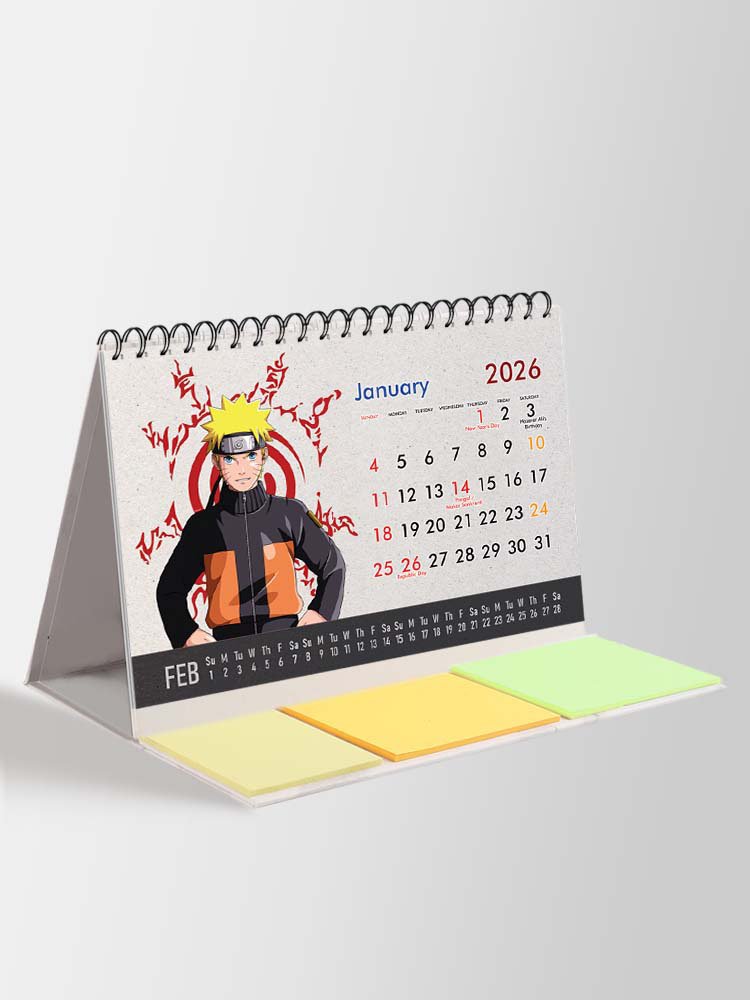 Order Excellent 2026 Naruto Desk Calendar With Pad Online » Iprintzone.com